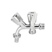 China New design Brass bibcock water taps with 2 outlet for sale