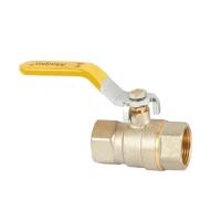 China 1/2Inch - 4Inch Full Port Brass Ball Valve for Oil Gas Yellow Plastic Handle for sale