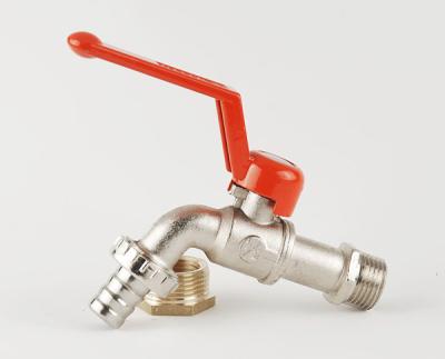China Normal Temperature Brass Bib Cock Plumbing Bibcock Ball Valve 1/4inch for sale