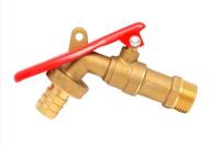 China Farming Industries 90 Degree Brass Bibcock Valve Outdoor Lockable Hose Tap for sale