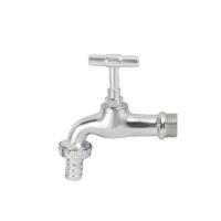 China Outside Nickel Plated Brass Bibcock Valve 2 Way Bibcock Faucet Non Rusting for sale