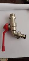 China Chromed Brass Bibcock Valve Lockable Bib Tap With Abs Handle for sale