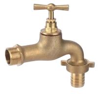 China OEM 1/2 3/4 Inch Brass Bibcock Valve With Plastic Handle 2 years Warranty for sale