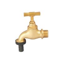China OEM 1/2 3/4 Inch Brass Bibcock Valve With Plastic Handle 2 years Warranty for sale