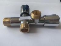 China Antiwear  Double Handle 3 Way Angle Valve For Plumbing Residential Industries for sale