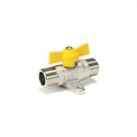 China High Temperature Shut Off Brass Gas Valve half inch Nickle Platting for sale