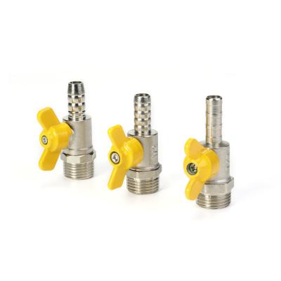 China High Temperature Shut Off Brass Gas Valve Half Inch Nickel Plating for sale