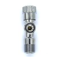 China Full Copper Angle Stop Plastic Handle Hot And Cold Water Switch For Bathroom Kitchen for sale