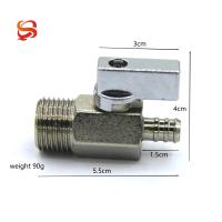 China Mini Small Zinc Alloy 1/2 Brass Ball Valve Polished Electroplating Water Pipe Joint Accessories for sale