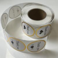 China Gold Foil Private Thank You Label Sticker Roll Adhesive with Custom Design Printing for sale