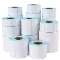 China Custom White Sticker Thermal Label Self Adhesive Blank Thermal Sticker for sale