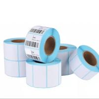 China Custom White Sticker Thermal Label Self Adhesive Blank Thermal Sticker for sale