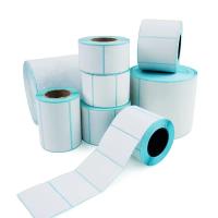 China Adhesive Thermal Printer Sticker Heat Sensitive Shipping Label Roll With Barcode for sale