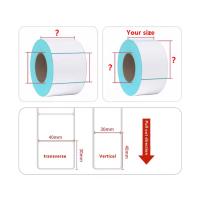 China White Direct Thermal Printable Rolls or Sheets Thermal Shipping Labels for sale