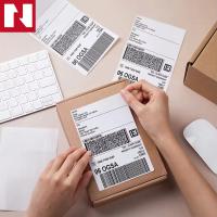 China Customized Direct Thermal Paper Sticker Label Rolls Barcode Shipping Printer Label for sale