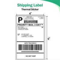 China Customized Direct Thermal Paper Sticker Label Rolls Barcode Shipping Printer Label for sale
