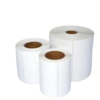 China Glossy White Permanent Adhesive Transfer Label Solvent Resistant for sale