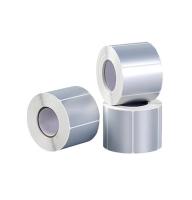 China Matte Silver Waterproof PET Self Adhesive Label Sticker For Document Marking for sale