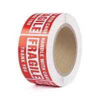 China Customized Release Paper Adhesive Fragile Warning Stickers 2x3 3x5 for sale