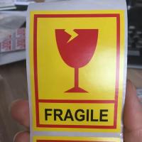 China Black And Red Self Adhesive Warning Label Custom Printed Waterproof for sale