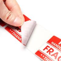 China Recyclable Fragile Label THIS SIDE UP Shipping Warning Sticker Roll for sale