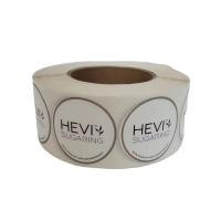 China Round Plastic Synthetic Paper Vinyl Adhesive Sticker Roll Waterproof Custom Printed for sale