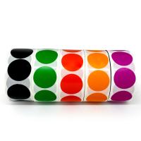 China Round Colored Label Sticker Paper Roll Self Adhesive Waterproof for sale
