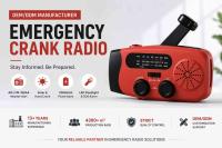 China Portable Emergency Solar Powered Hand Crank Radio With Led Flashlight Fm Radio for sale