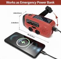China Portable Emergency Solar Powered Hand Crank Radio With Led Flashlight Fm Radio for sale