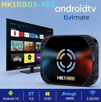 China OEM Hk1 Rbox X50 Android 14 Smart TV Box 4k Ultra HD Wifi 6 Multilingual Set Top Box for sale