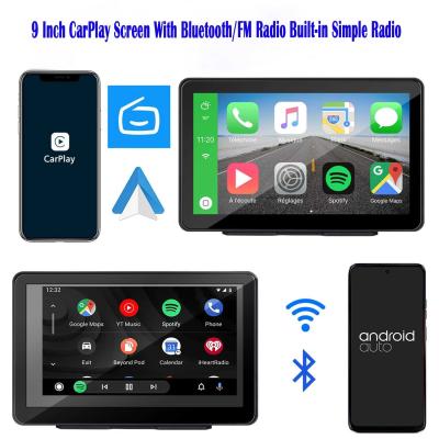 China 9 Inch Portable Carplay Radio Smart Touch Screen Wireless Carplay And Android Auto for sale