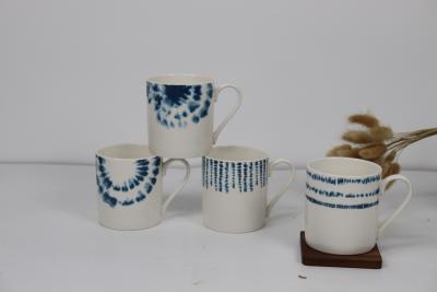 China Porcelain Mug 400cc Straight Body Ceramic Mug with Full Decals Design for home/ office for sale