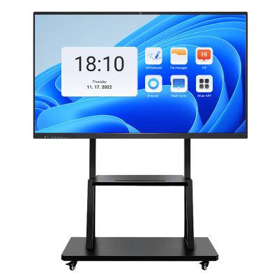 China Qtenboard 65 Inch Interactive Panel Smart Board with 4K Resolution 40-50 Touch Points and Android 14.0 OS for sale