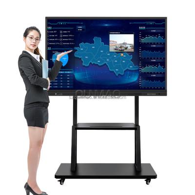 China 105 Inch Interactive Digital Whiteboard with 4K Resolution and 40-50 Touch Points Smart Board for Meeting Rooms for sale