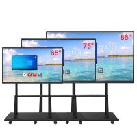 China Qtenboard 75 Inch Interactive Smart Board with 4K Resolution 40-50 Touch Points and Windows Android Dual OS for sale