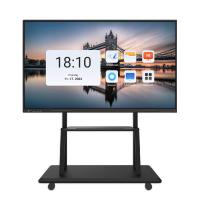 China Qtenboard 75 Inch Interactive Smart Board with 4K Resolution 40-50 Touch Points and Windows Android Dual OS for sale