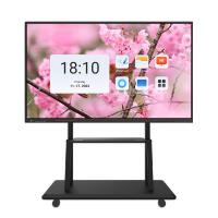 China 65/75/86 Inch 4K Resolution Interactive Smart Board with 40 Points Touch and Dual OS Compatibility for Conference Rooms for sale