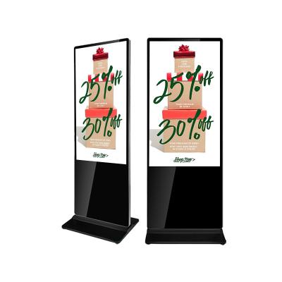 China 55 Inch Portable 4K Ultra HD Touch Screen Digital Signage LCD Display Advertising Screen for sale