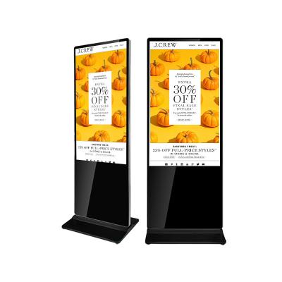 China 43 Inch 4K Ultra HD Digital Signage with Cloud-Based CMS for Retail Stores Floor Standing Touch Screen Kiosk for sale