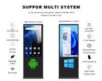 China Custom OEM 4K Resolution Touch Screen LCD Display Digital Signage for Interactive Kiosk Applications for sale