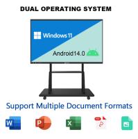 China 4K LCD Screen Interactive Flat Panel with 40-50 Touch Points and Android 14 System for Schools and Meetings for sale