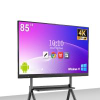 China 4K Screen Interactive Whiteboard with 40-50 Touch Points and Android 14 System Smart Touch Panel for sale
