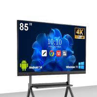 China OEM Finger Multi Touch 4K Screen Smart Digital Whiteboard with 40-50 Touch Points and Android 14 System for sale