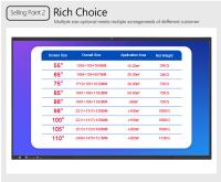 China Interactive Smart Whiteboard with 4K Screen 40-50 Touch Points and Android 14 System for Classroom and Office for sale