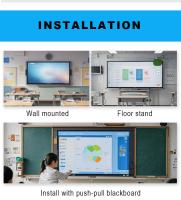 China 86'' 4K Screen Interactive Smart Board with 40-50 Touch Points and Android 14 System for Classroom Teaching for sale