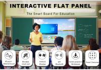 China Qtenboard 75 Inch Dual System 40 Point Touch Screen Smart Interactive Whiteboard for Classroom for sale