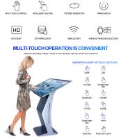 China Qtenboard 43/55 Inch Interactive Kiosk with 10-Point Capacitive Touchscreen 3840x2160 Resolution and IP54-Rated Casing for sale