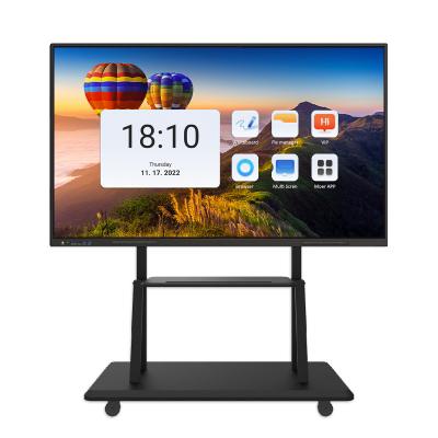 China 55 Inch Interactive Smart Board with 4mm Tempered Glass and 40 Touch Points for Enhanced Collaboration for sale
