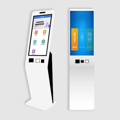 China Self-Service Kiosk with 10-Point Capacitive Touchscreen IP54-Rated Casing and Centralized CMS Control for Queue Management for sale
