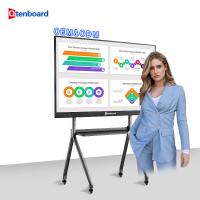China Qtenboard 55-inch Interactive Smart Board with 4K Resolution 40-50 Touch Points and Dual OS Windows Android 14.0 for sale